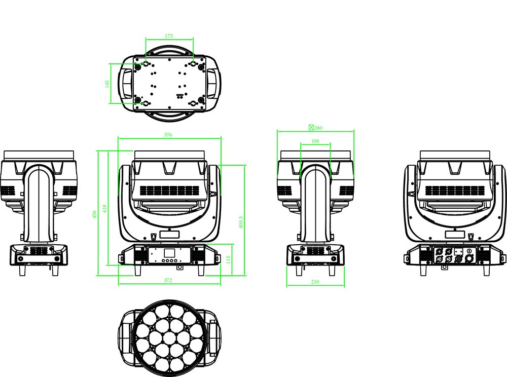 China 19x40W Bee Eye Moving Head Wash Light Manufacture and Factory ...